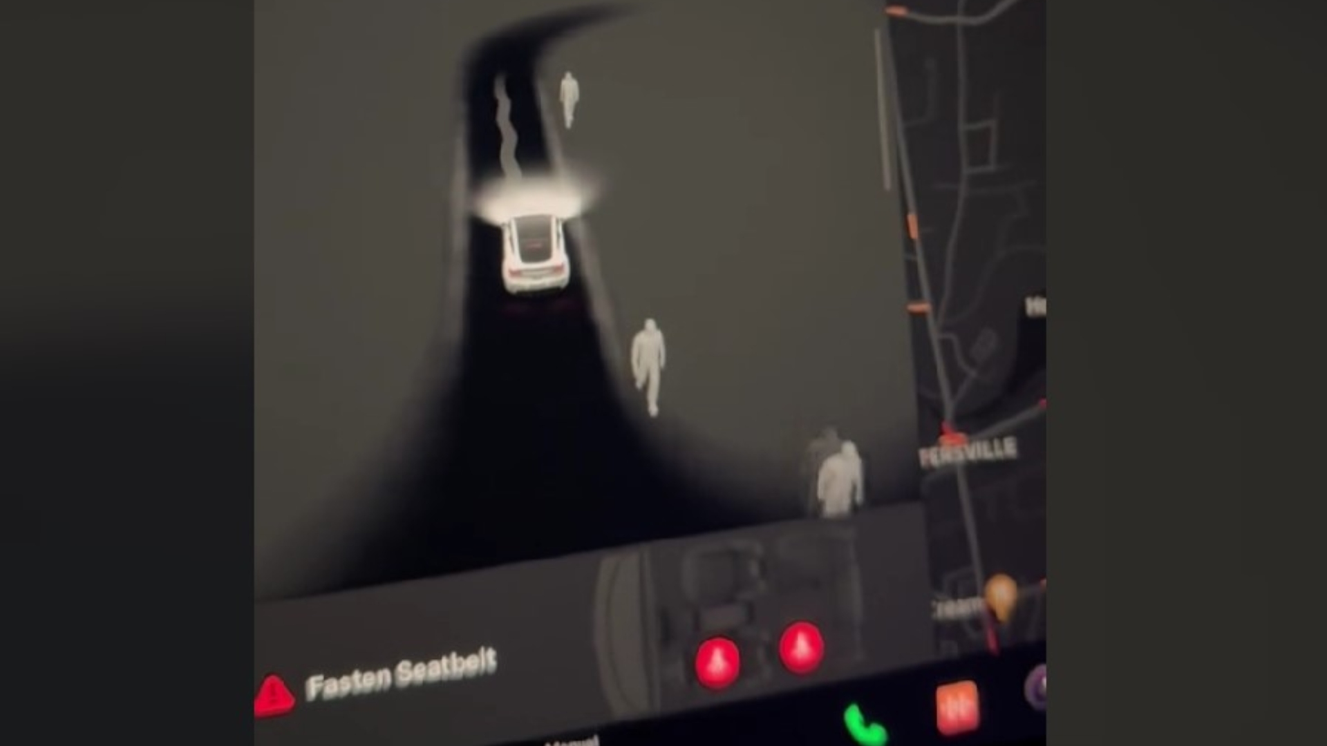 Conducen Tesla por Panteón de Noche y Auto Detecta Personas a su ...
