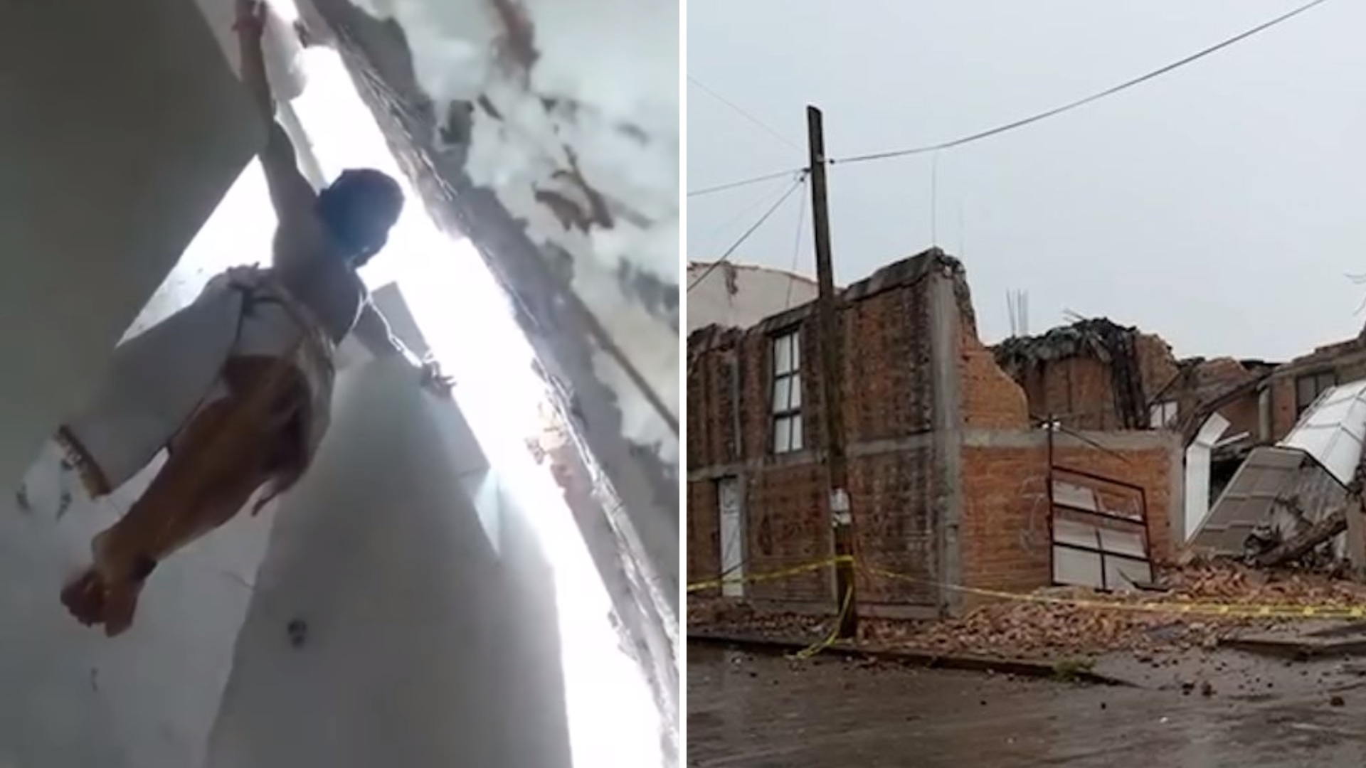 Video ¡milagro Cristo Queda Intacto Tras Derrumbe De Techo En