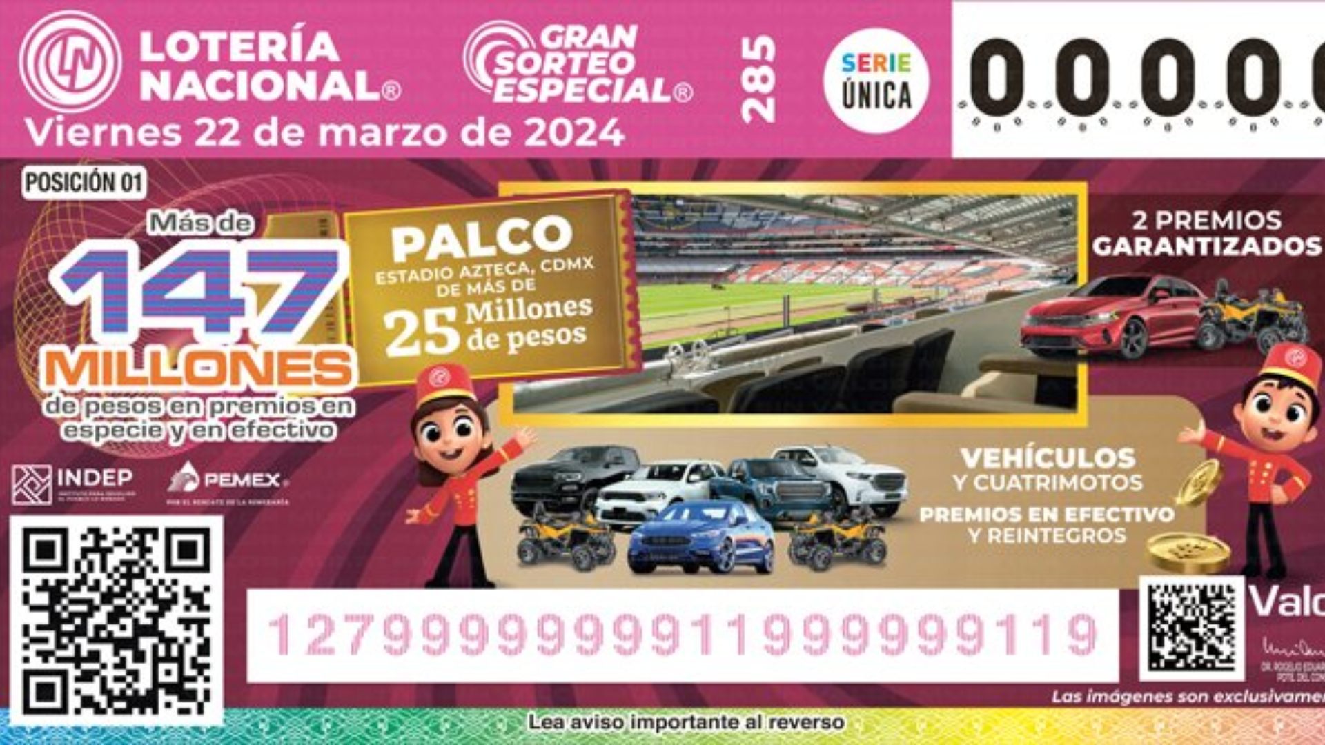 Resultados Lotería Nacional Hoy 22 de Marzo 2024: Lista de Ganadores Gran Sorteo Especial 285 | N+