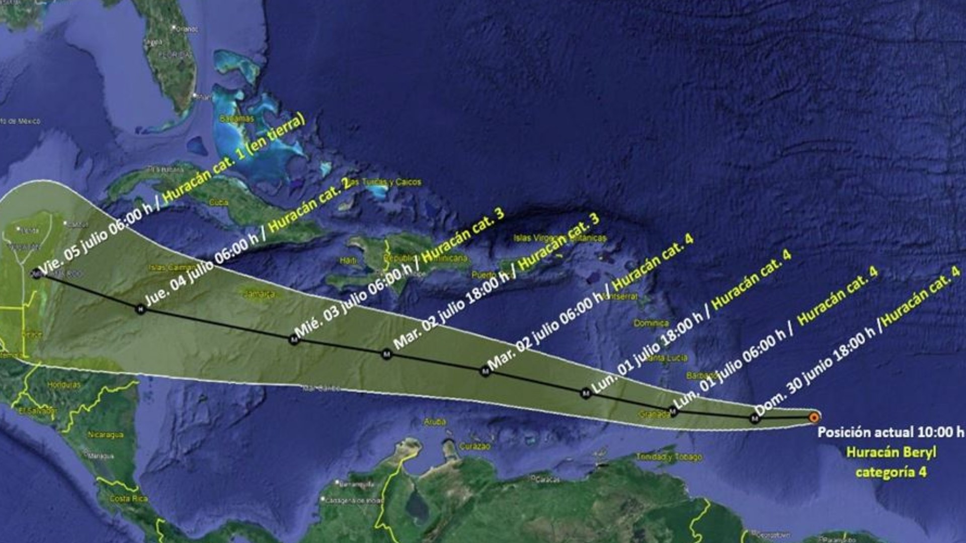 Quintana Roo Activa Alerta Azul por la Cercanía del Potente Huracán Beryl | N+