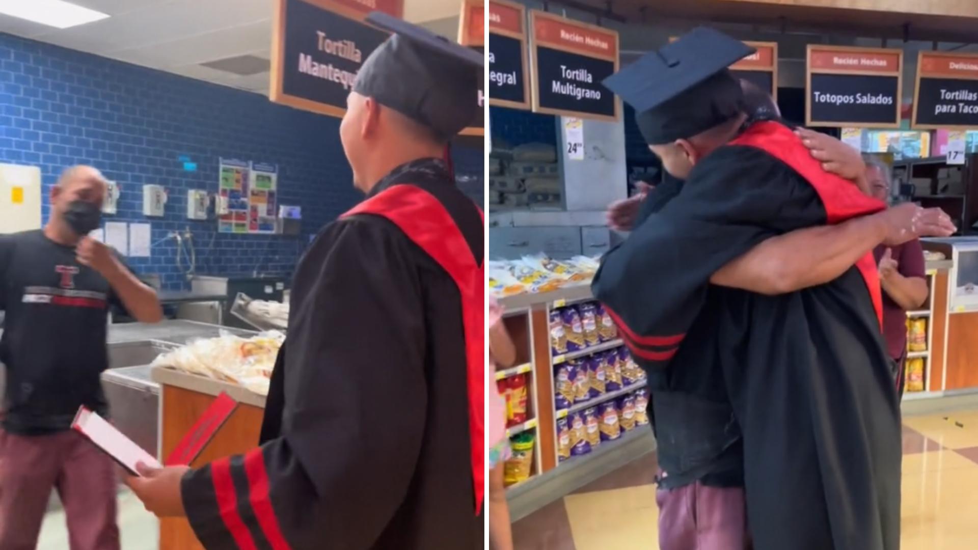 Joven Recién Graduado Lleva Diploma a su Papá Panadero al Trabajo | N+