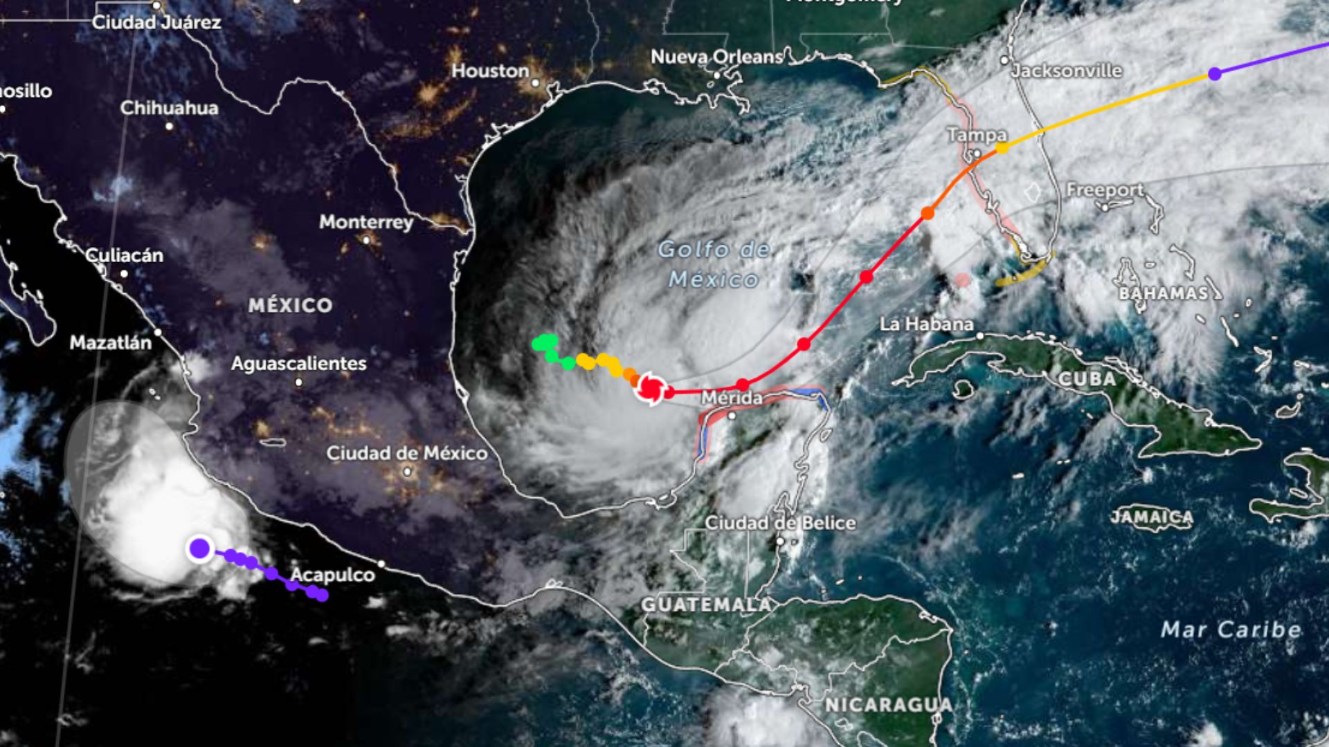 Huracán Milton Alcanza la Categoría 4 y se Fortalece en el Golfo de México | N+