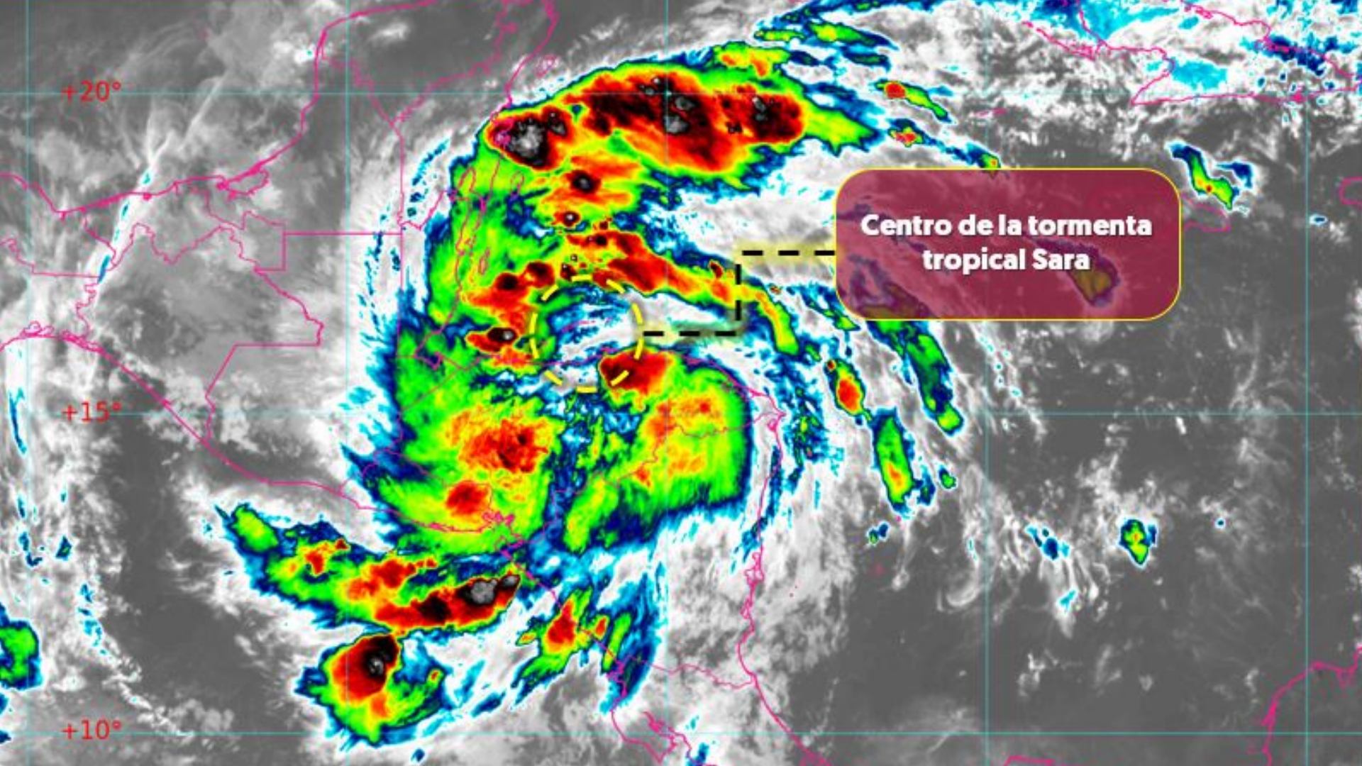 ¿Cuándo Toca Tierra la Tormenta Tropical Sara en México y en Dónde ...