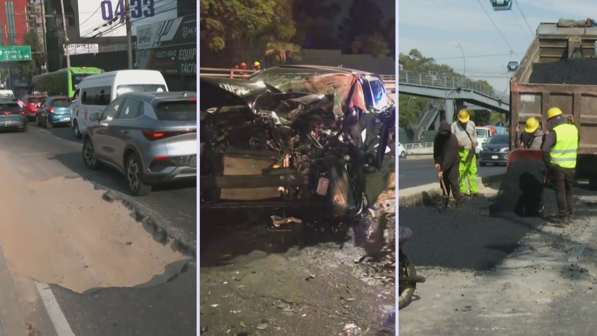 Horas Después de Accidente en Constituyentes por Bache, Finalmente lo ...