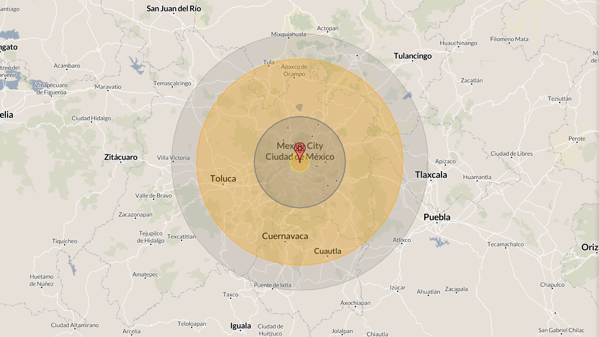 Simulador Nukemap de Bombas Nucleares: ¿Qué Pasaría Si Hubiera un ...