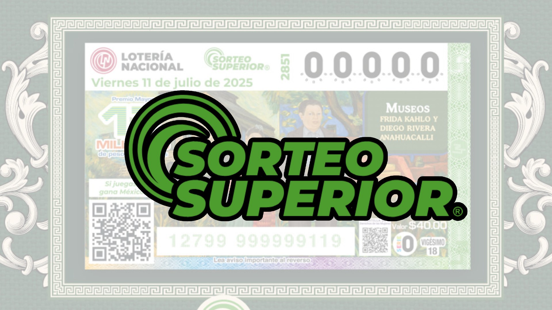 Premio Mayor Lotería Nacional 11 de Julio 2025: Número Ganador del ...