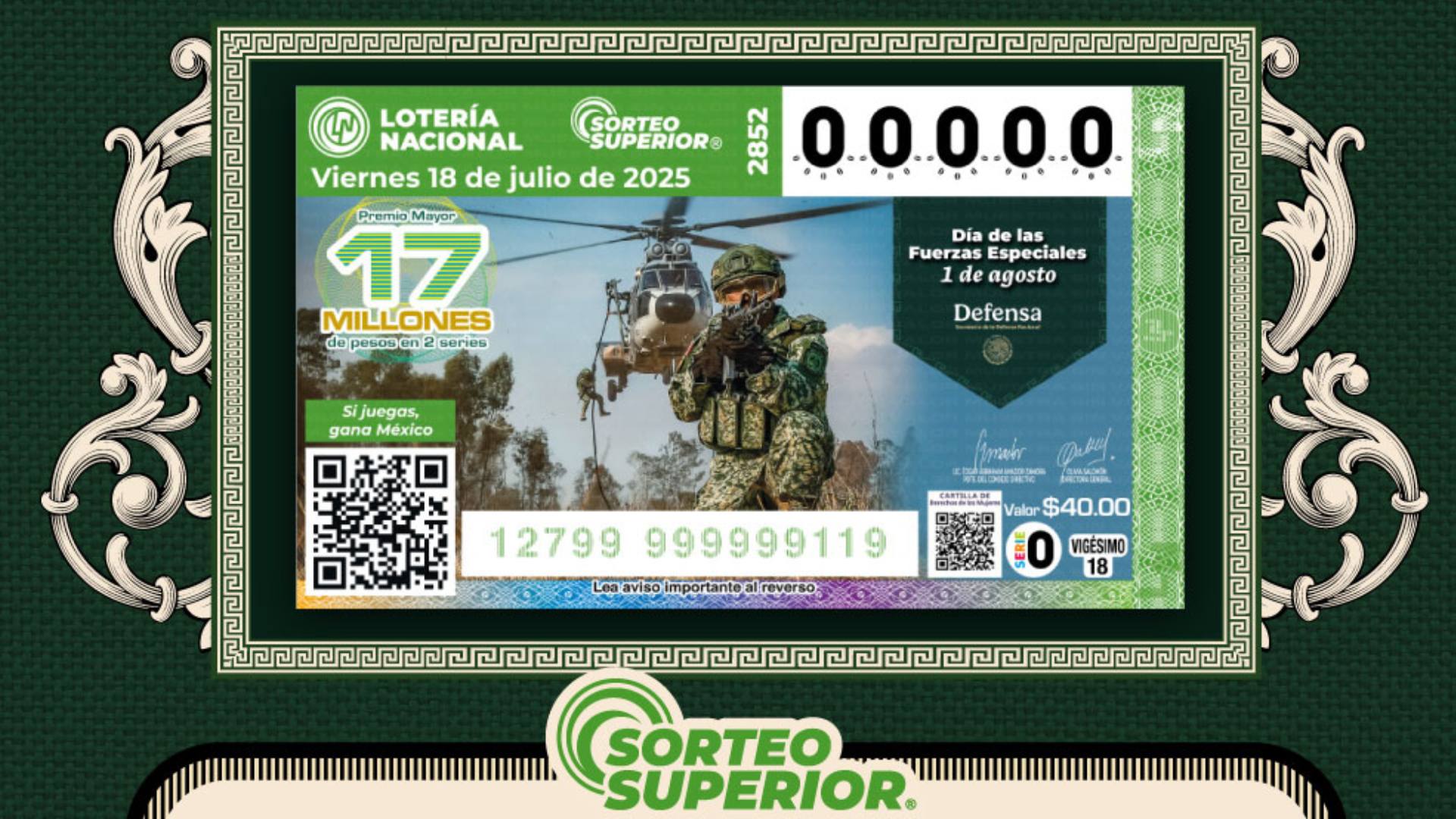 Premio Mayor Lotería Nacional 18 de Julio 2025: Número Ganador del ...
