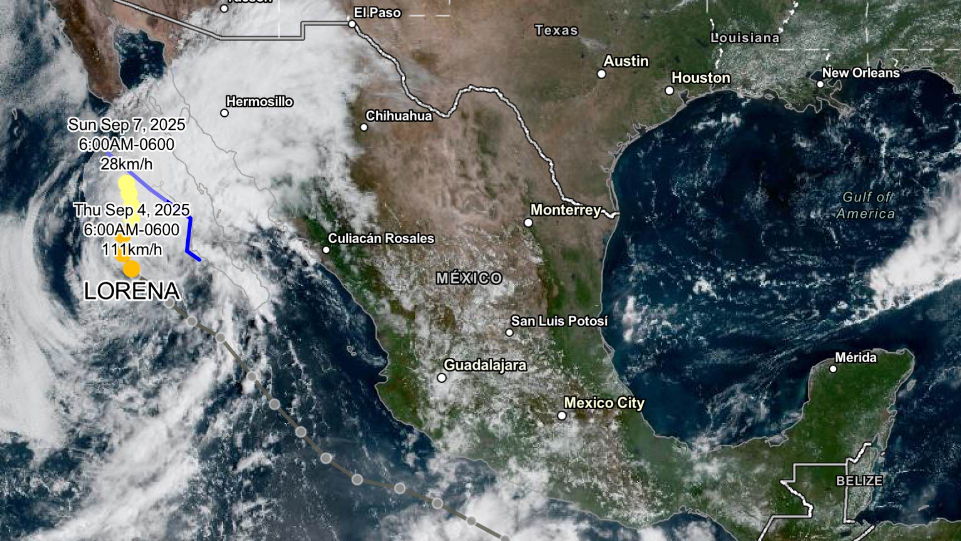 Huracán Lorena 2025 Pierde Fuerza y Baja de Categoría: Así Será el ...