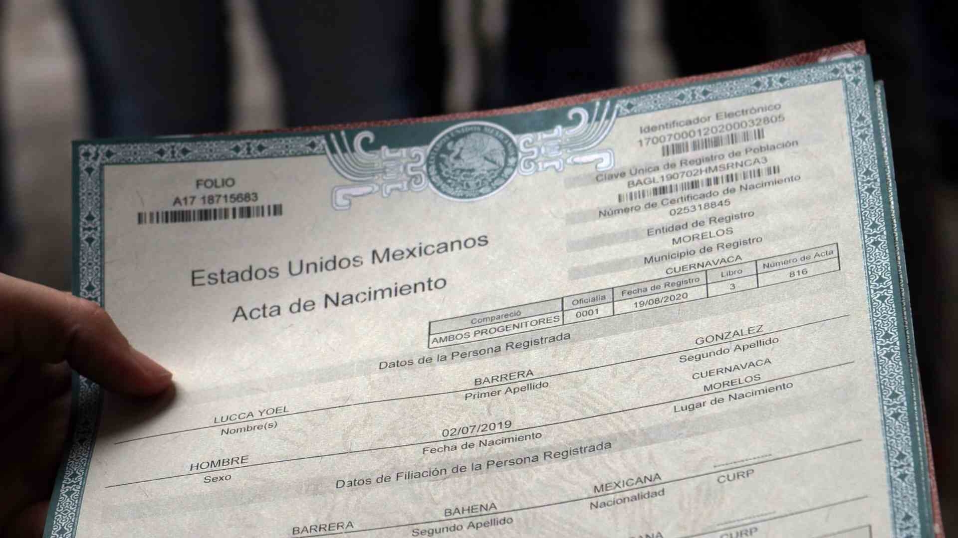 Actas En Linea Copia Certificada Del Acta De Nacimiento En Línea