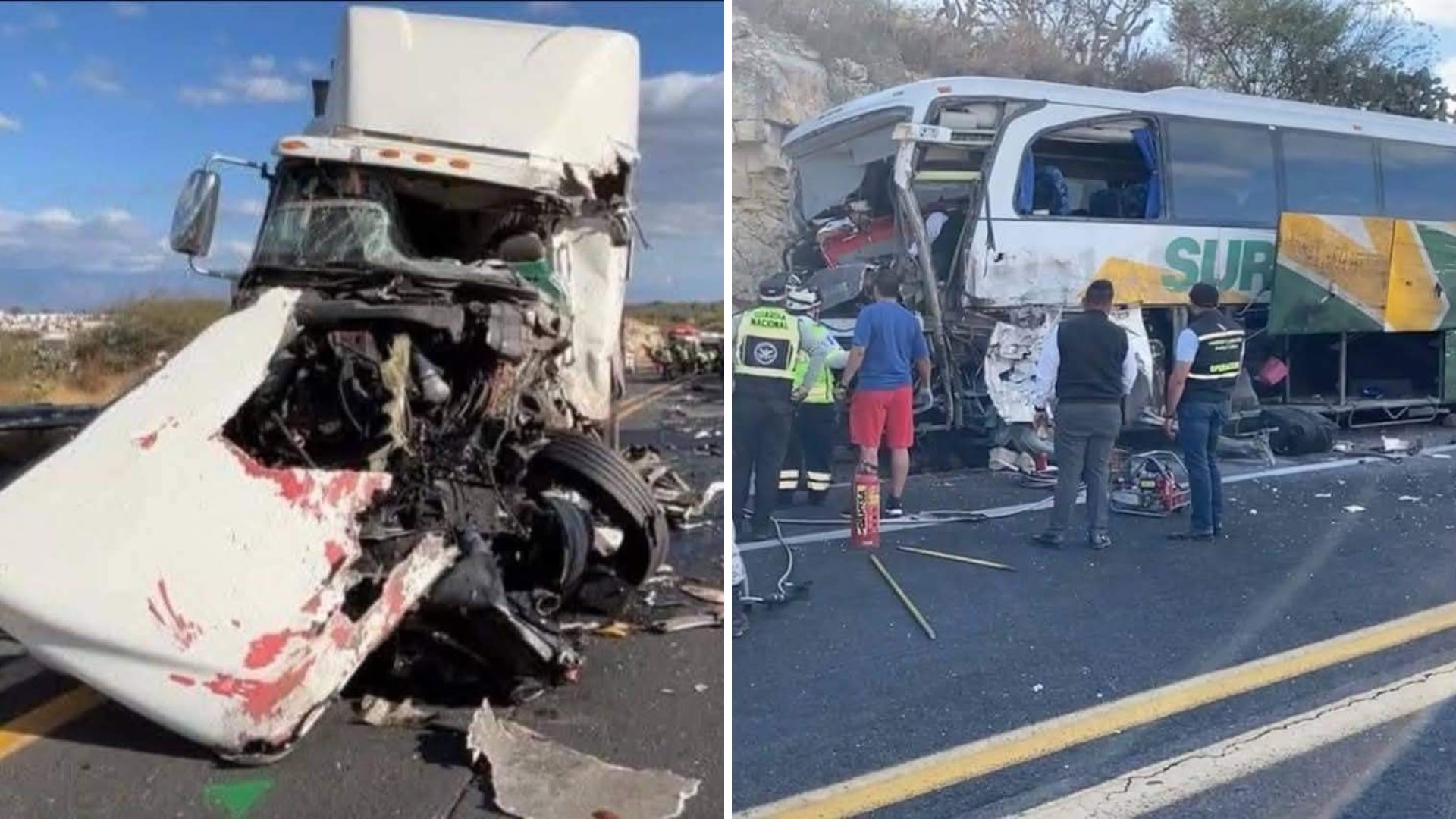 Brutal Accidente entre Torton y Autobús de Pasajeros Deja a Dos Muertos y Quince Lesionados | N+