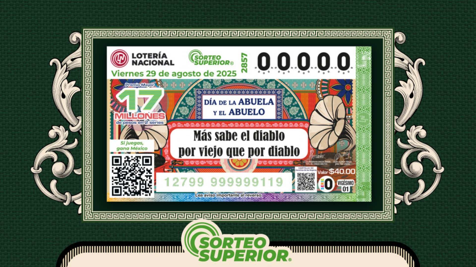 Cae en Monterrey Premio Mayor del Sorteo Superior No. 2857 de la ...