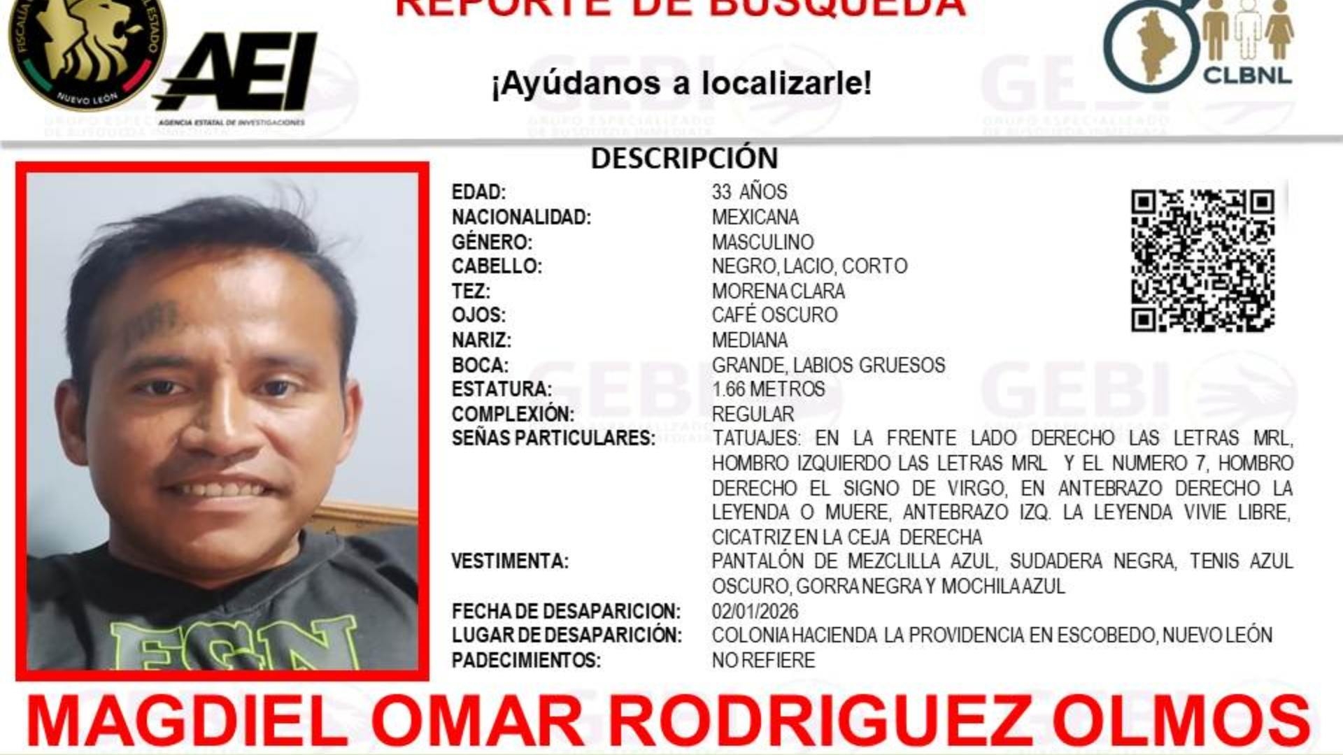 Madre Pide Ayuda para Encontrar a Su Hijo Desaparecido en Escobedo ...