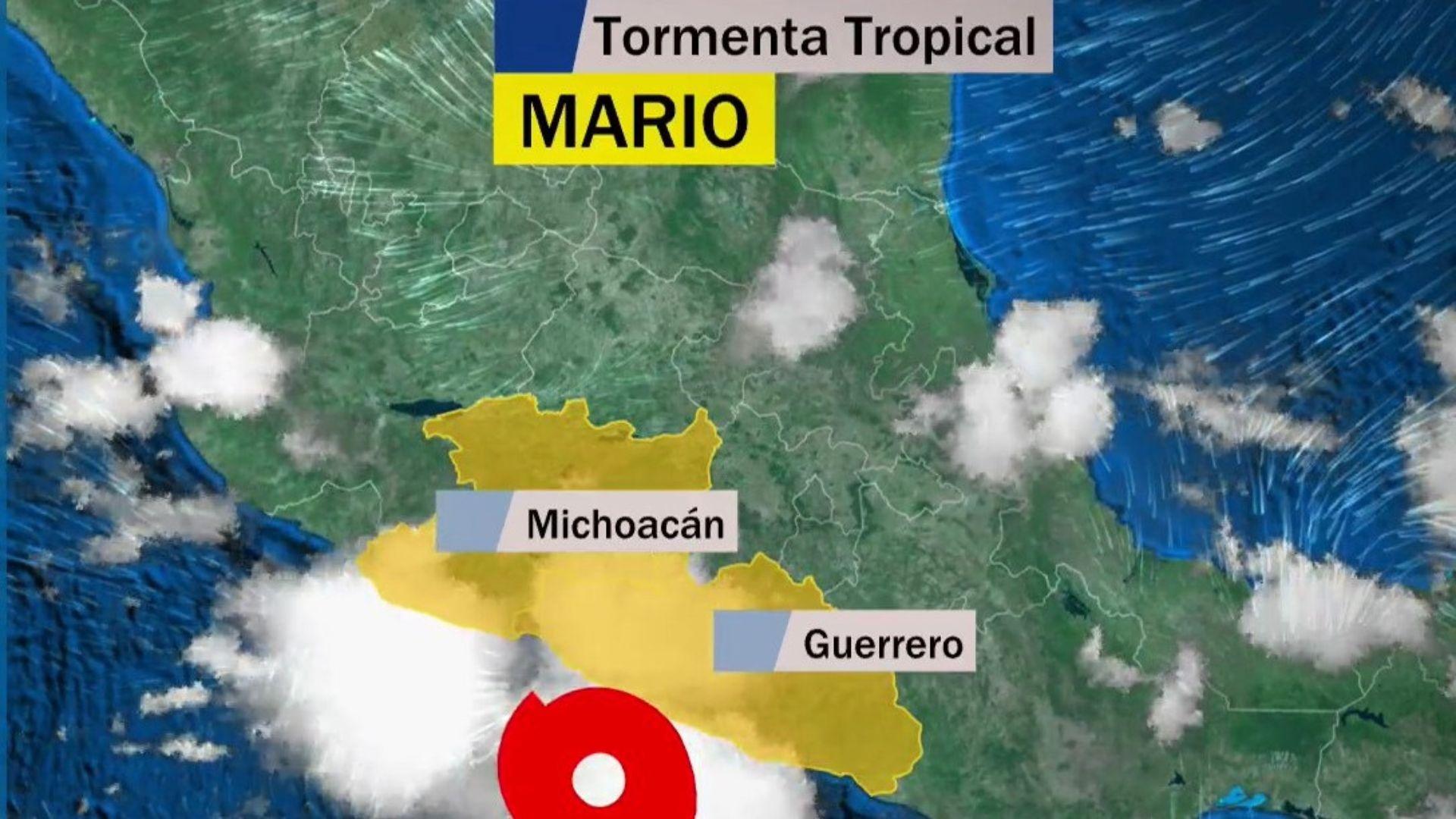 Tormenta Tropical Mario se Forma en el Pacífico; Esta es su Ubicación ...