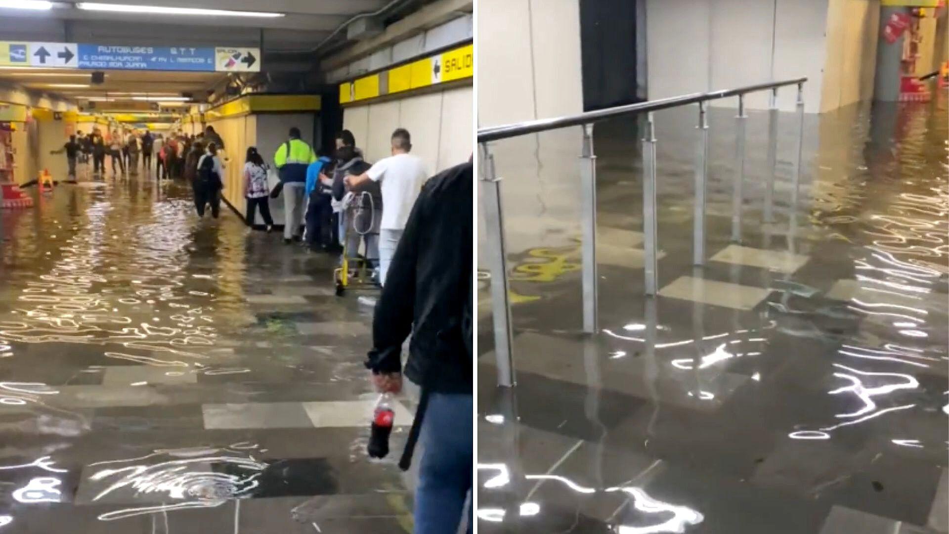 Metro CDMX: Inundación en Estación Pantitlán Línea 5 | N+