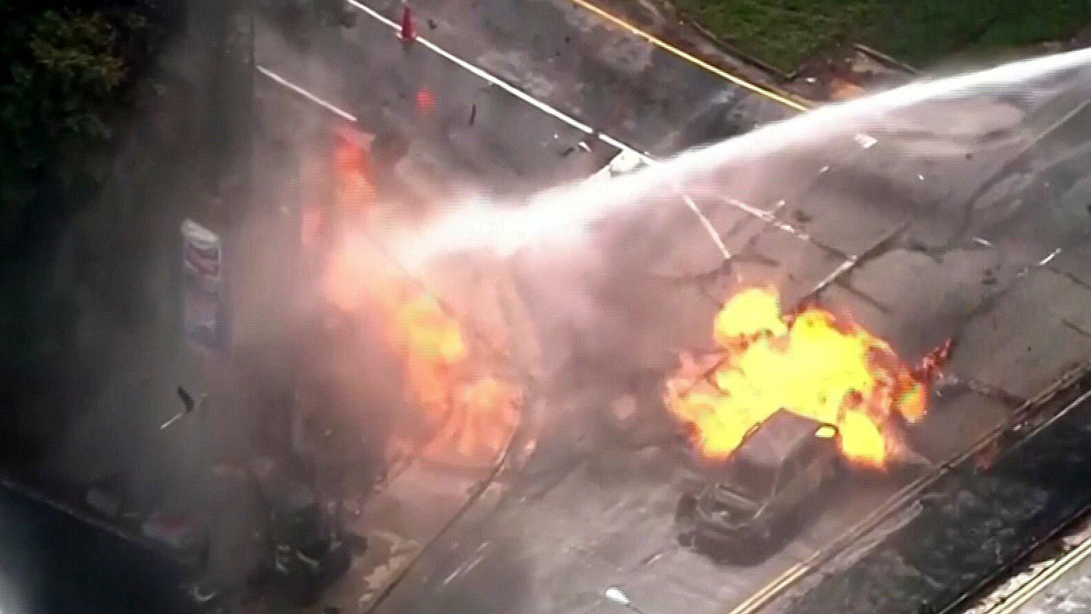 Así Fue el Incendio Provocado por una Fuga de Gas en EUA | Atlanta ...