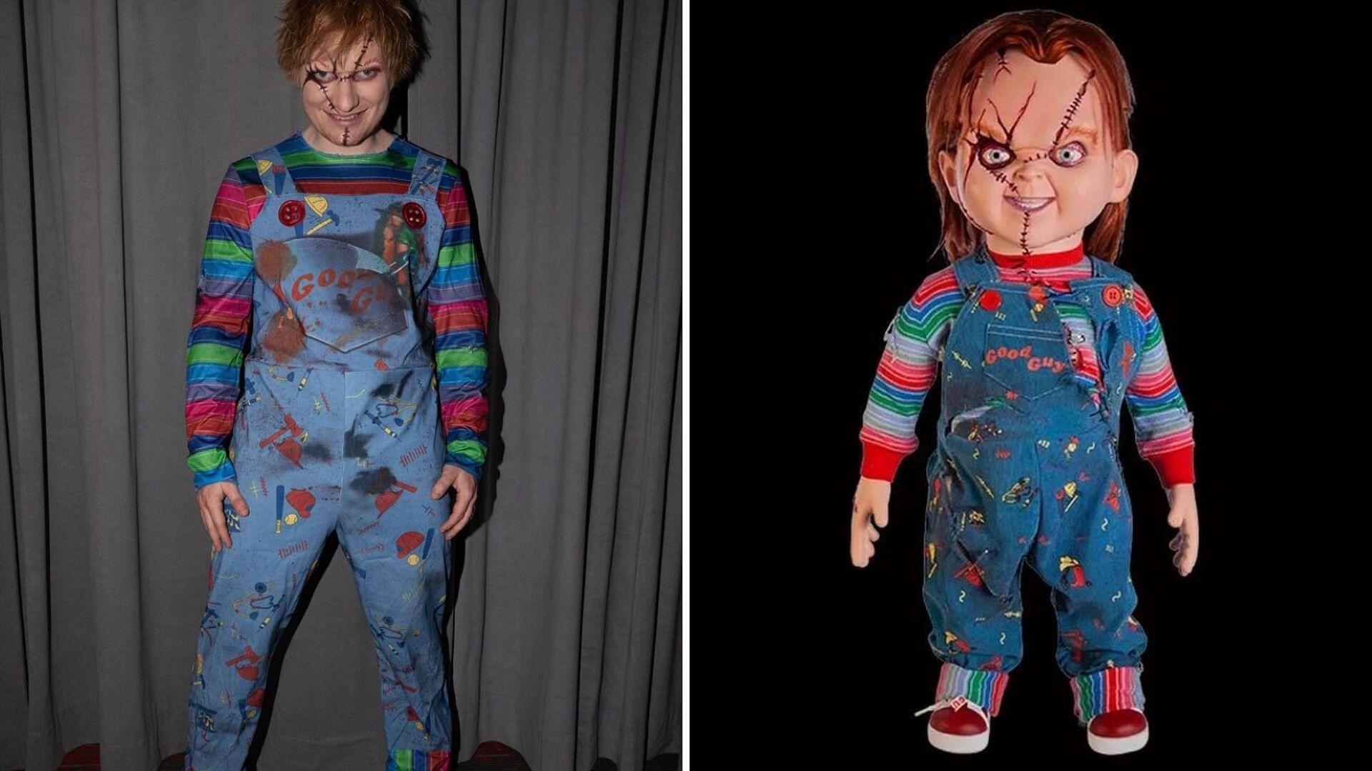 ¡Igualitos! Ed Sheeran se Disfraza de Chucky para Halloween | N+
