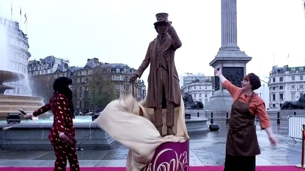 Estatua de Willy Wonka Hecha de Chocolate en Londres | Tendencias | N+