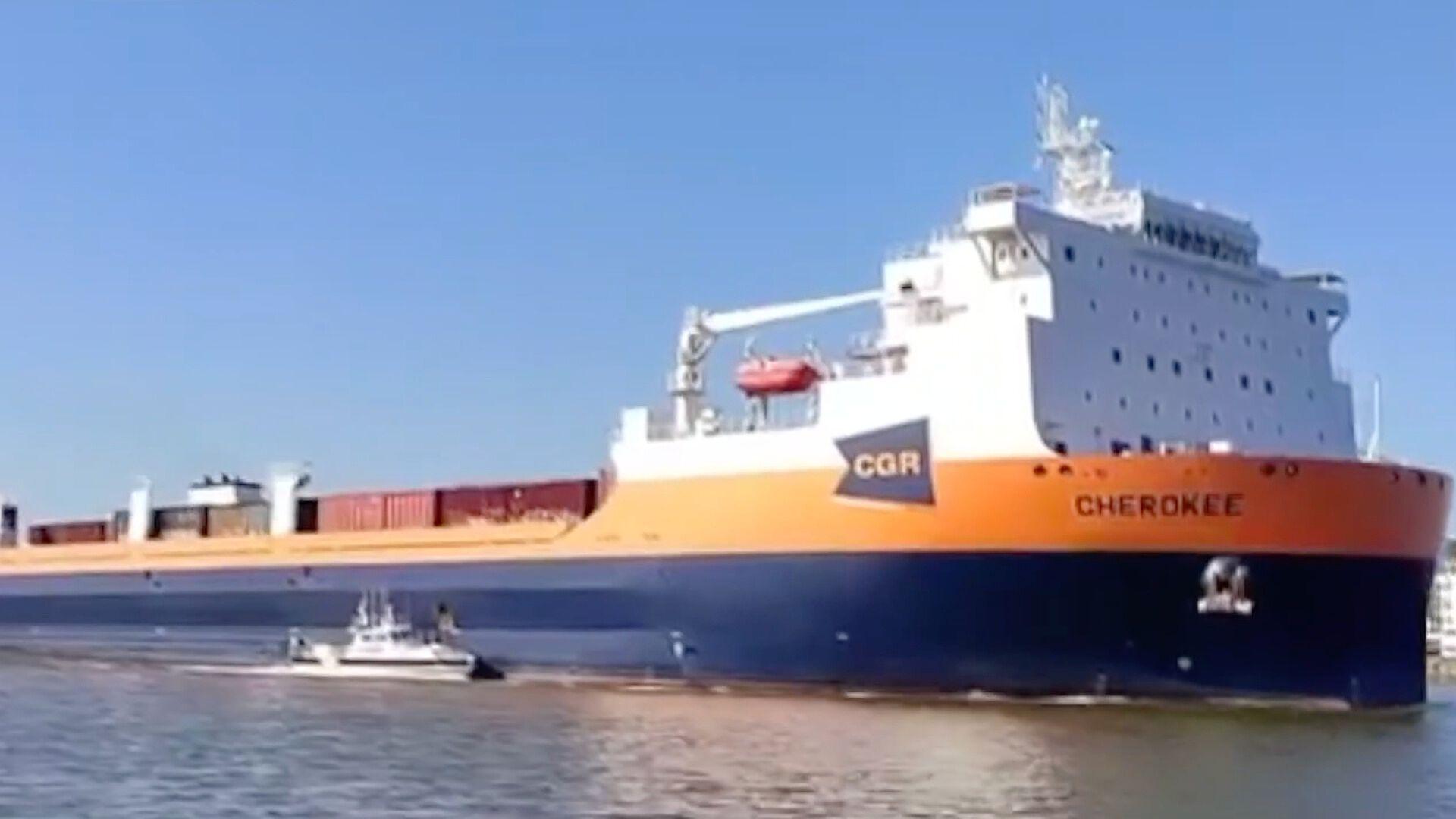 Así se Ve Ferrobuque Cheroke Saliendo de Coatzacoalcos a Estados Unidos ...