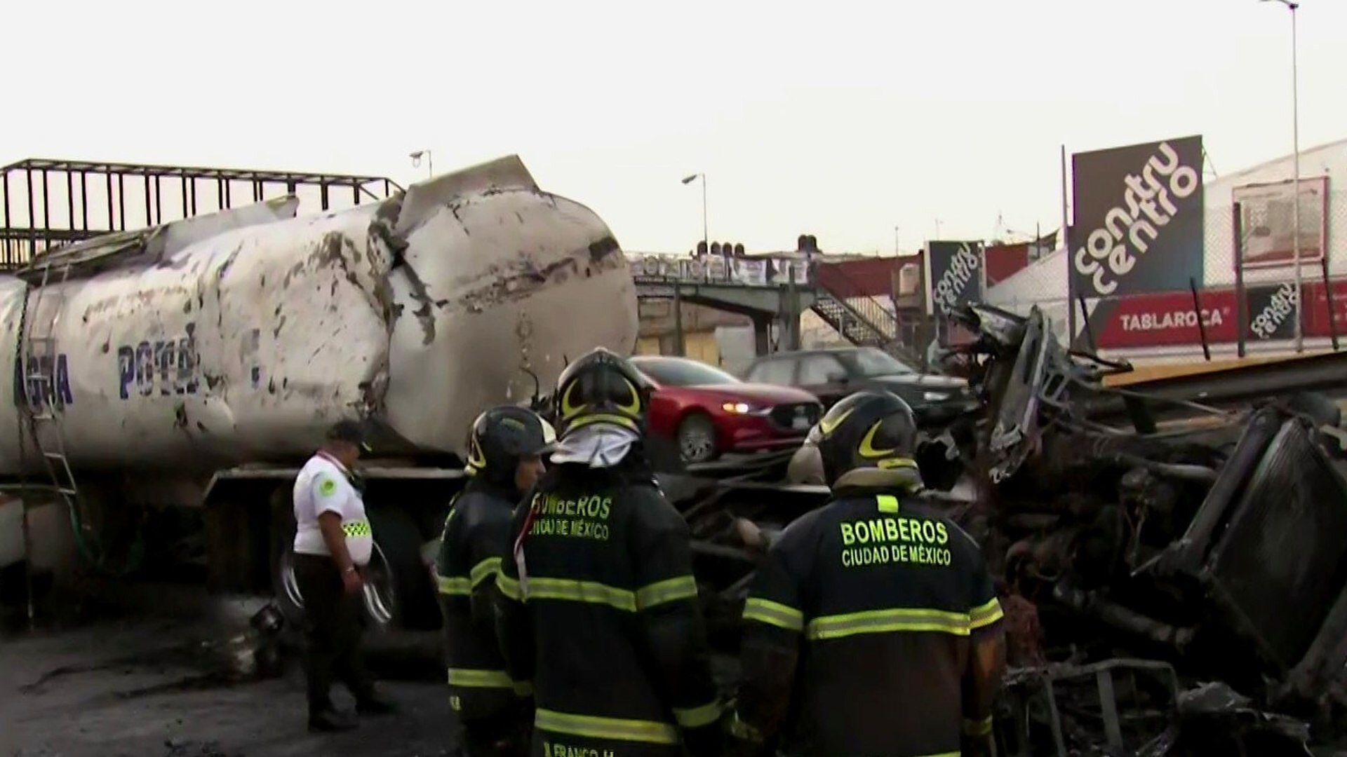 Las Estrellas en Vivo: Así Quedó la Pipa que Volcó y se Incendió en ...