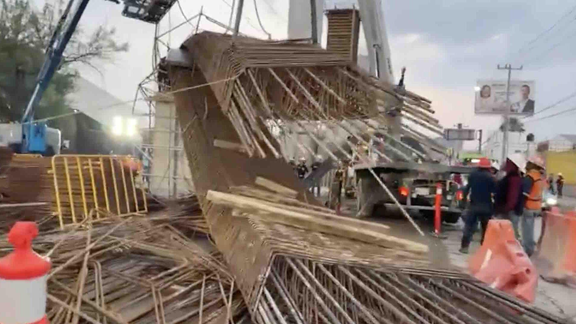 Estructura Metálica Colapsa en Obras del Metro de Monterrey, Nuevo León: Sin Lesionados | N+