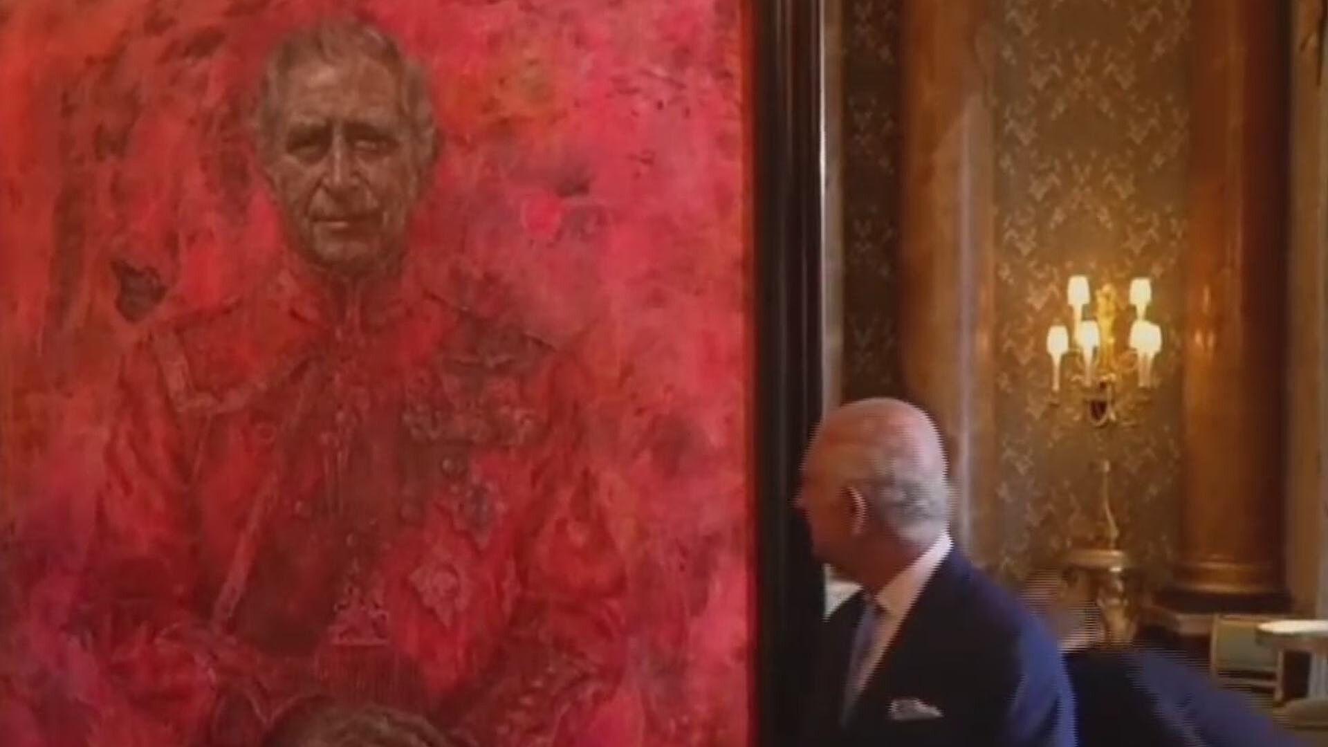 Develan Primer Retrato Oficial del Rey Carlos III con una Mariposa ...