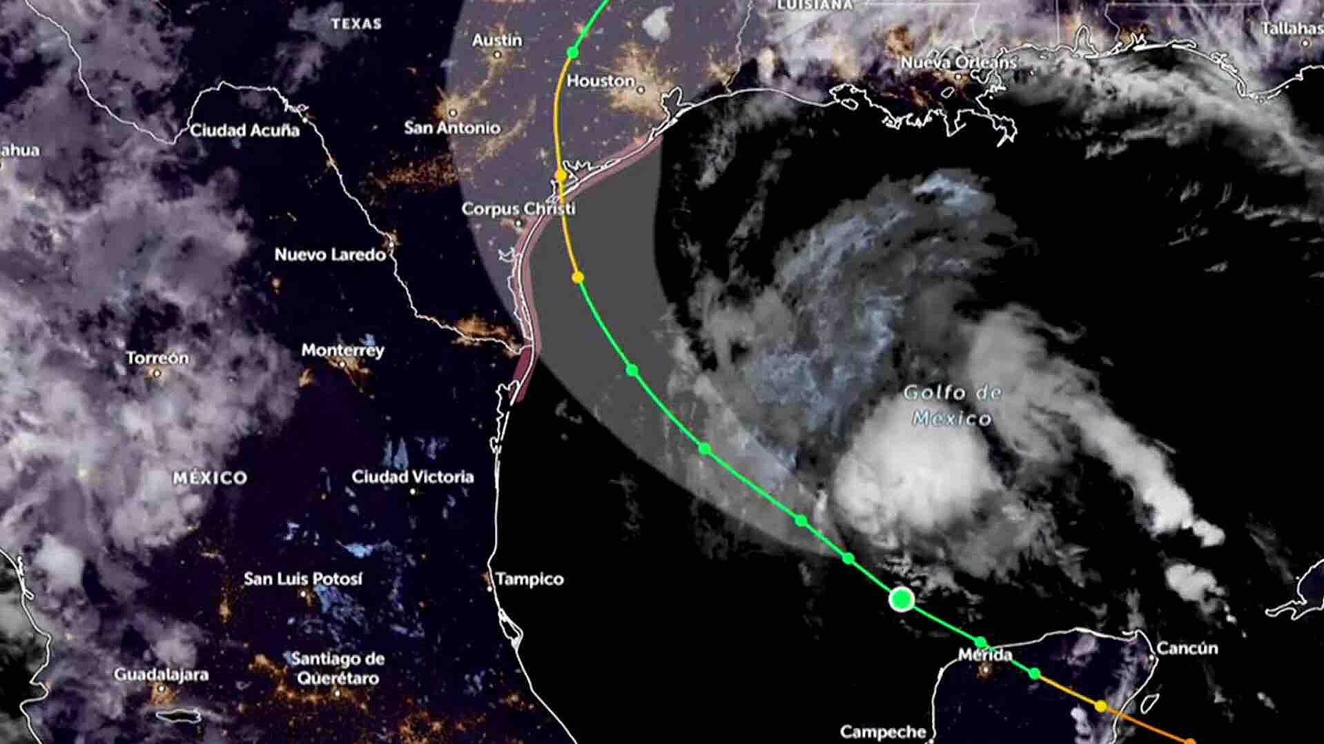 Beryl Trayectoria Hoy: Cruza el Golfo de México; Posible Intensificación a Huracán en las ...