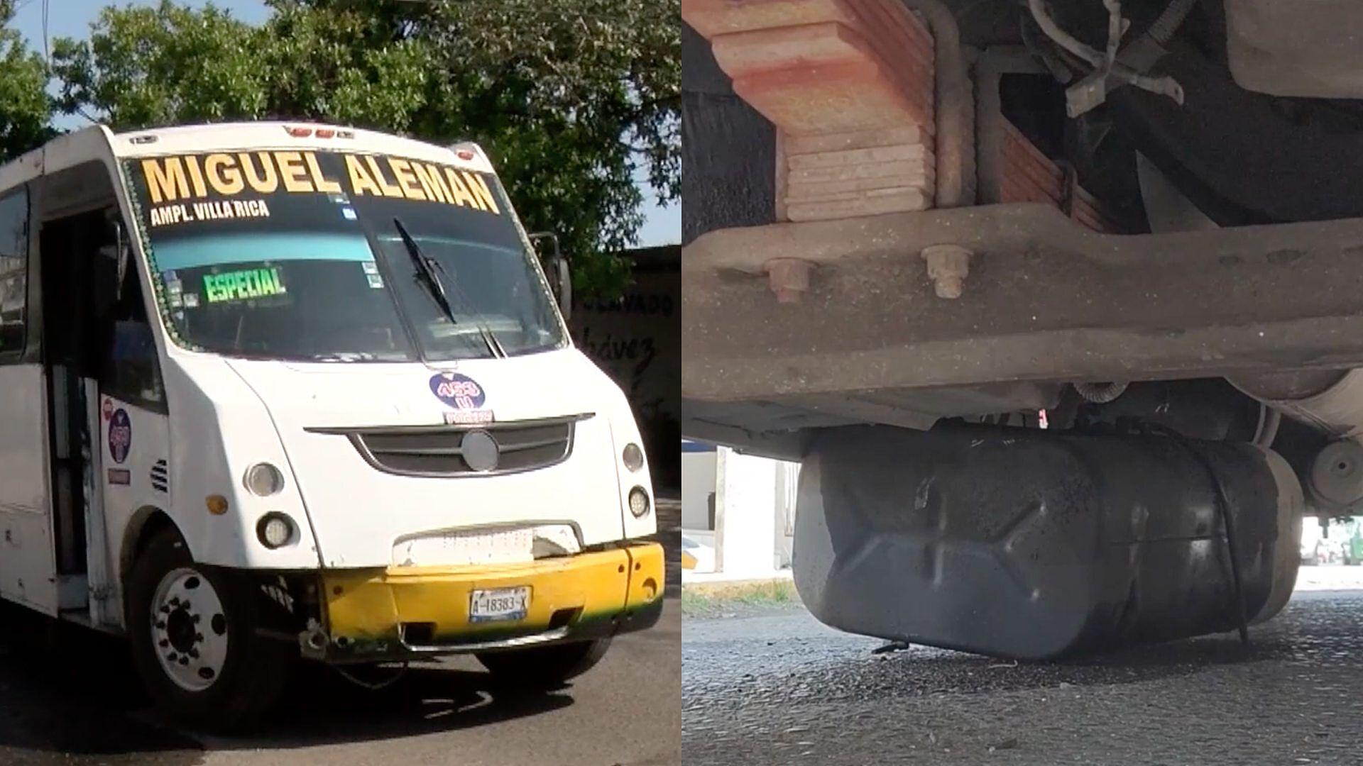 Se le Cae Tanque de Diesel a Camión de Pasajeros en Calles de Veracruz | N+