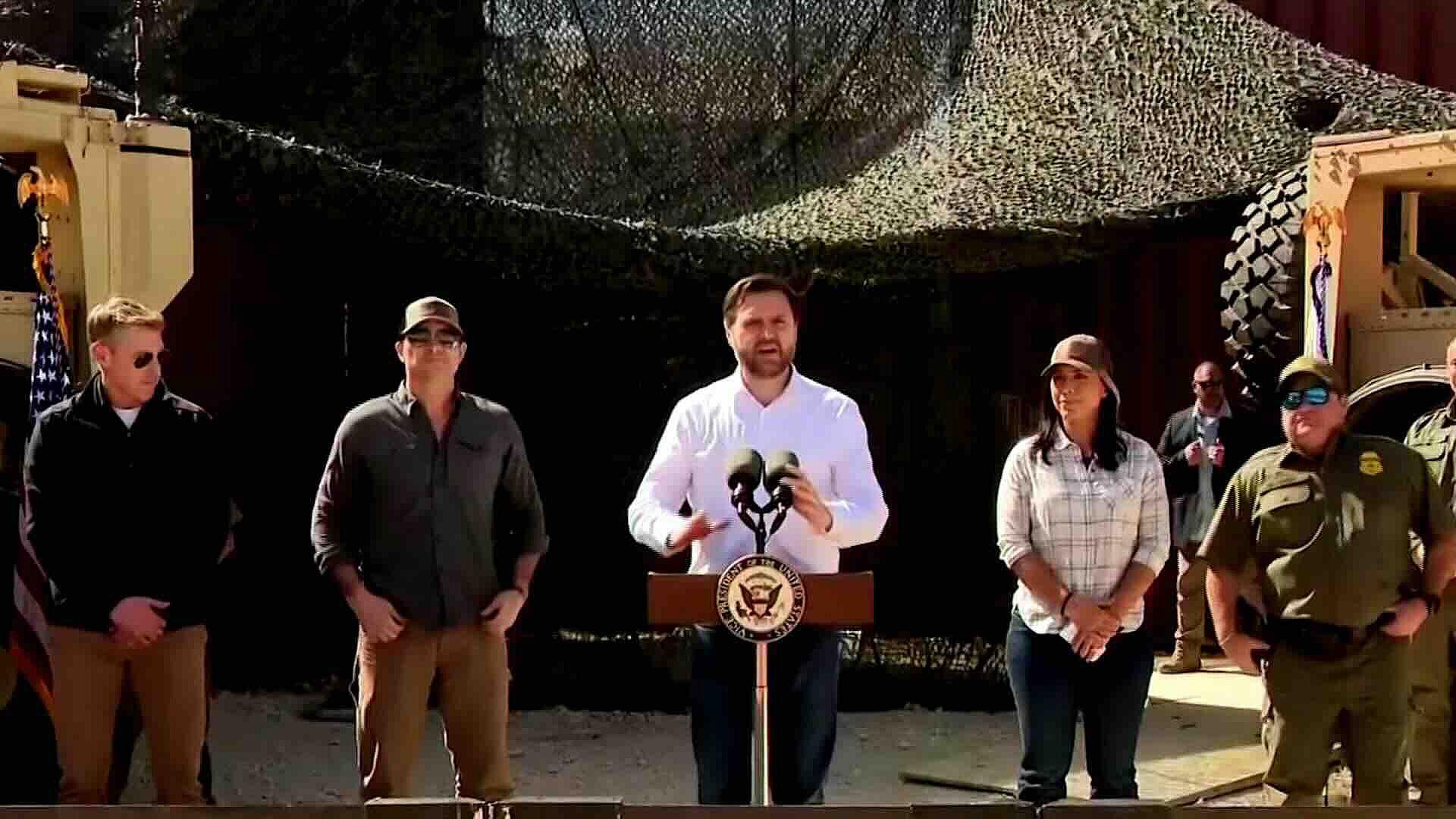 Vicepresidente JD Vance Visita Eagle Pass, en la Frontera con México | N+