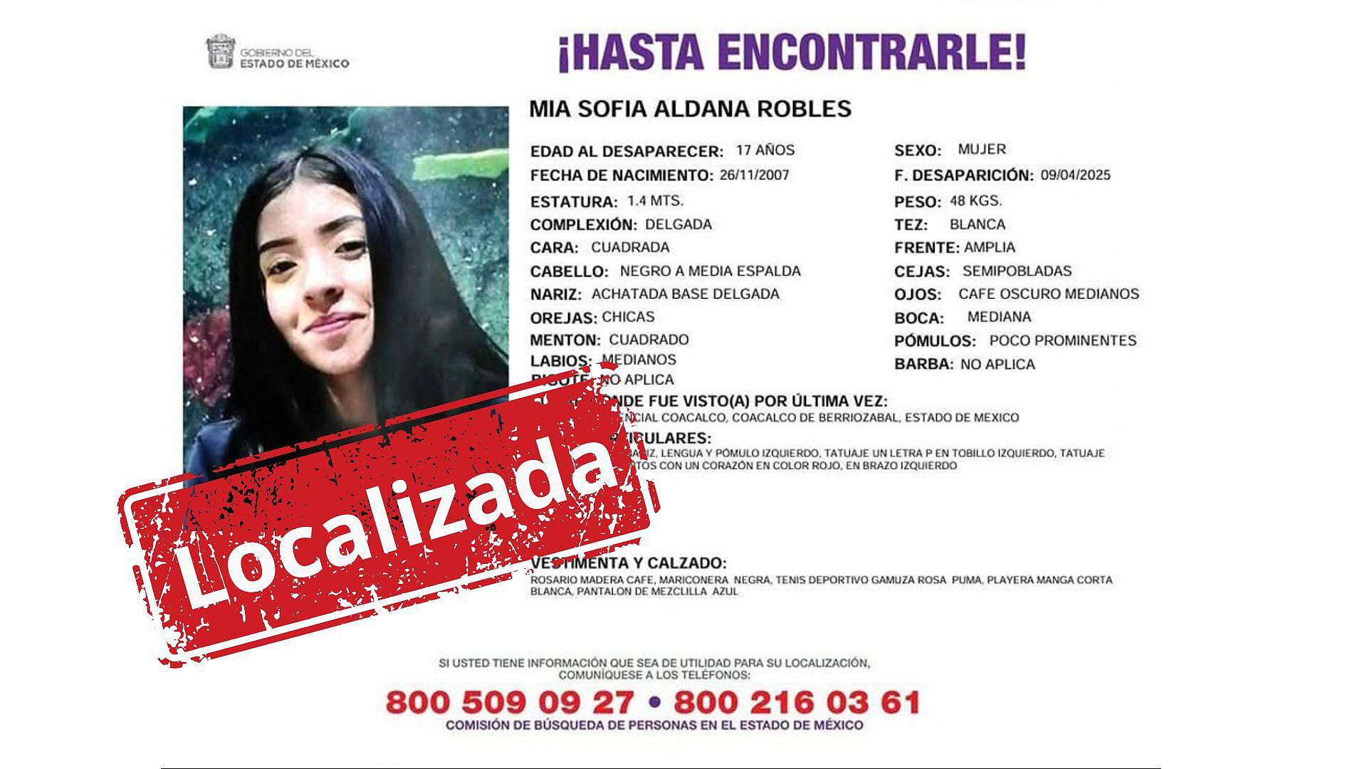 Localizan con Vida a Mía Sofía, Joven Desaparecida en Coacalco, Edomex | N+