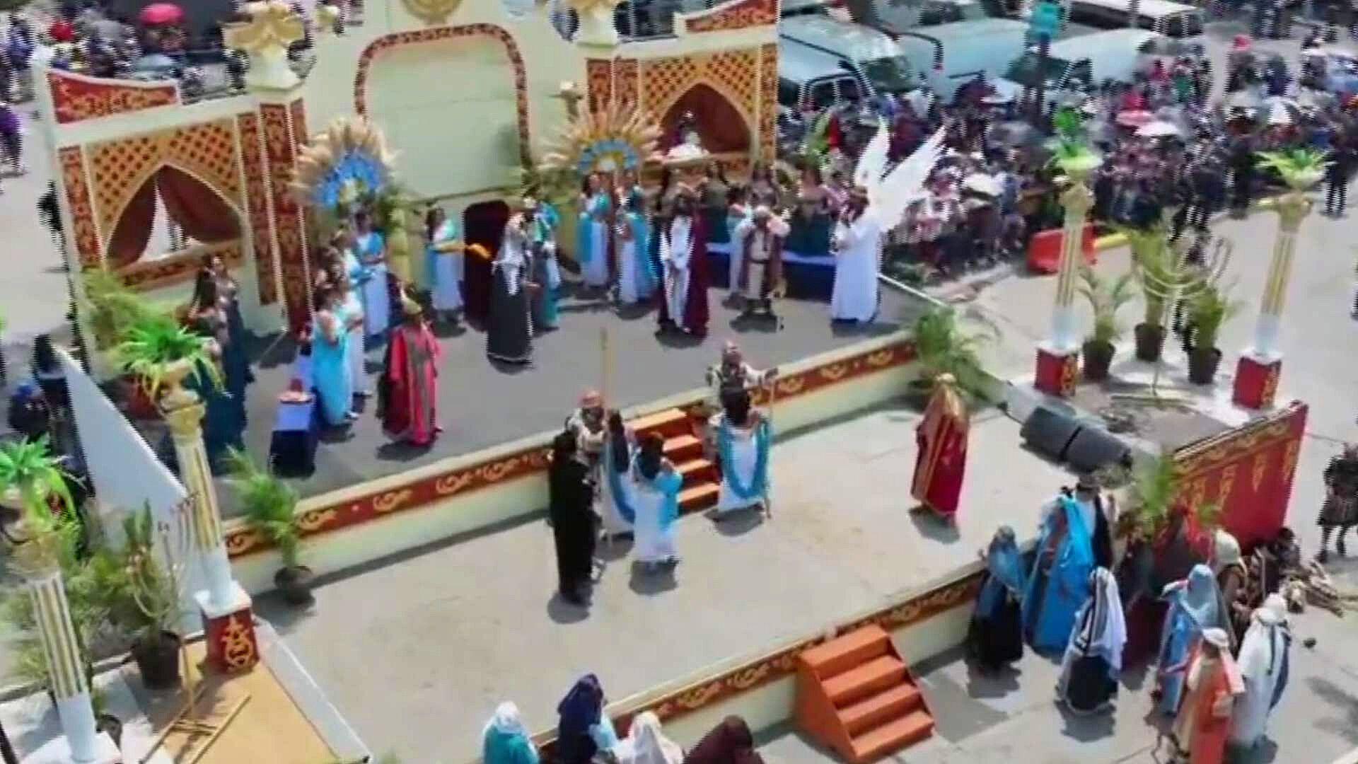 Así se ve Desde el Aire la Pasión de Cristo en Iztapalapa: Jesús es ...