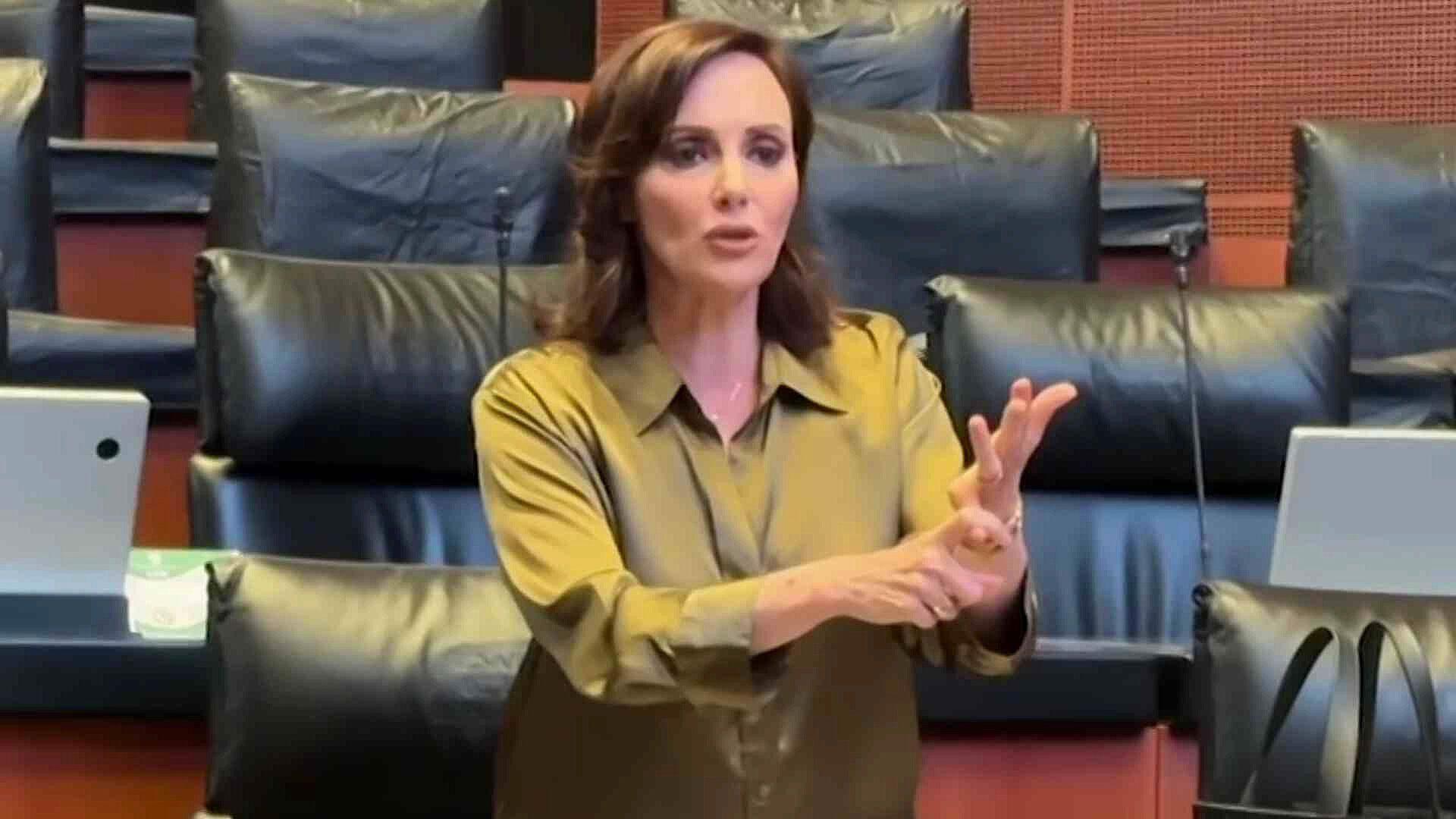 Lilly Téllez y Adán Augusto López se Enfrentan en el Senado Durante ...