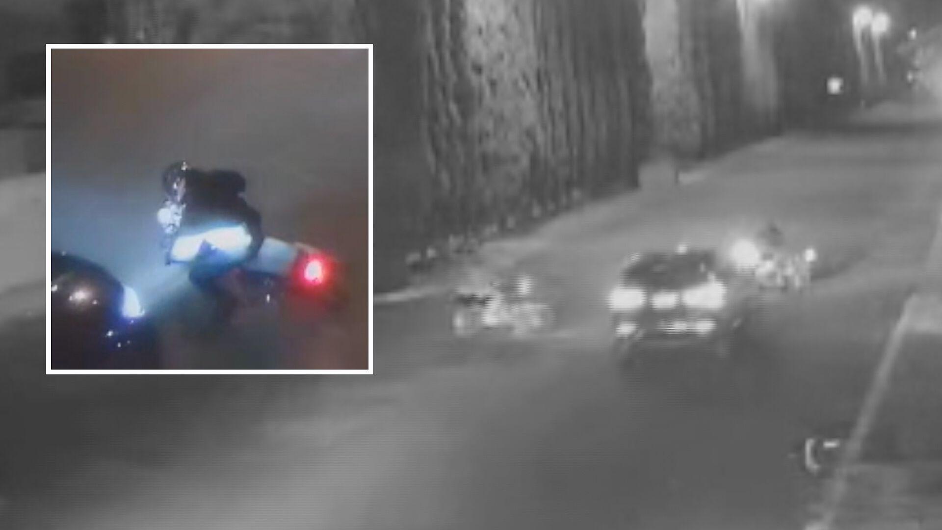 Video: Motociclista Derrapa Durante Presunto Intento de Asalto | N+