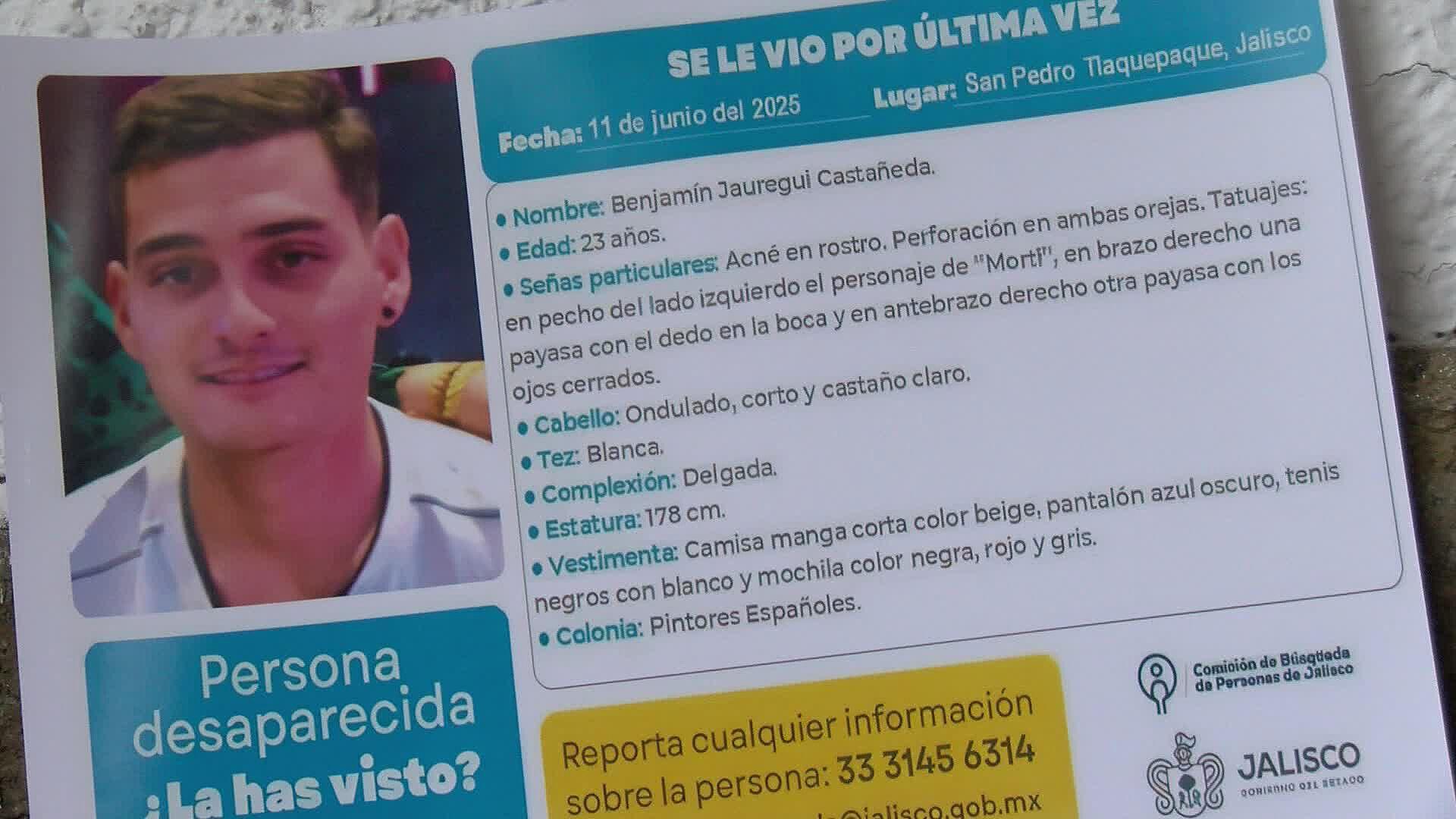 Benjamín Jáuregui es Buscado por Su Familia; Desapareció el 11 de Junio ...
