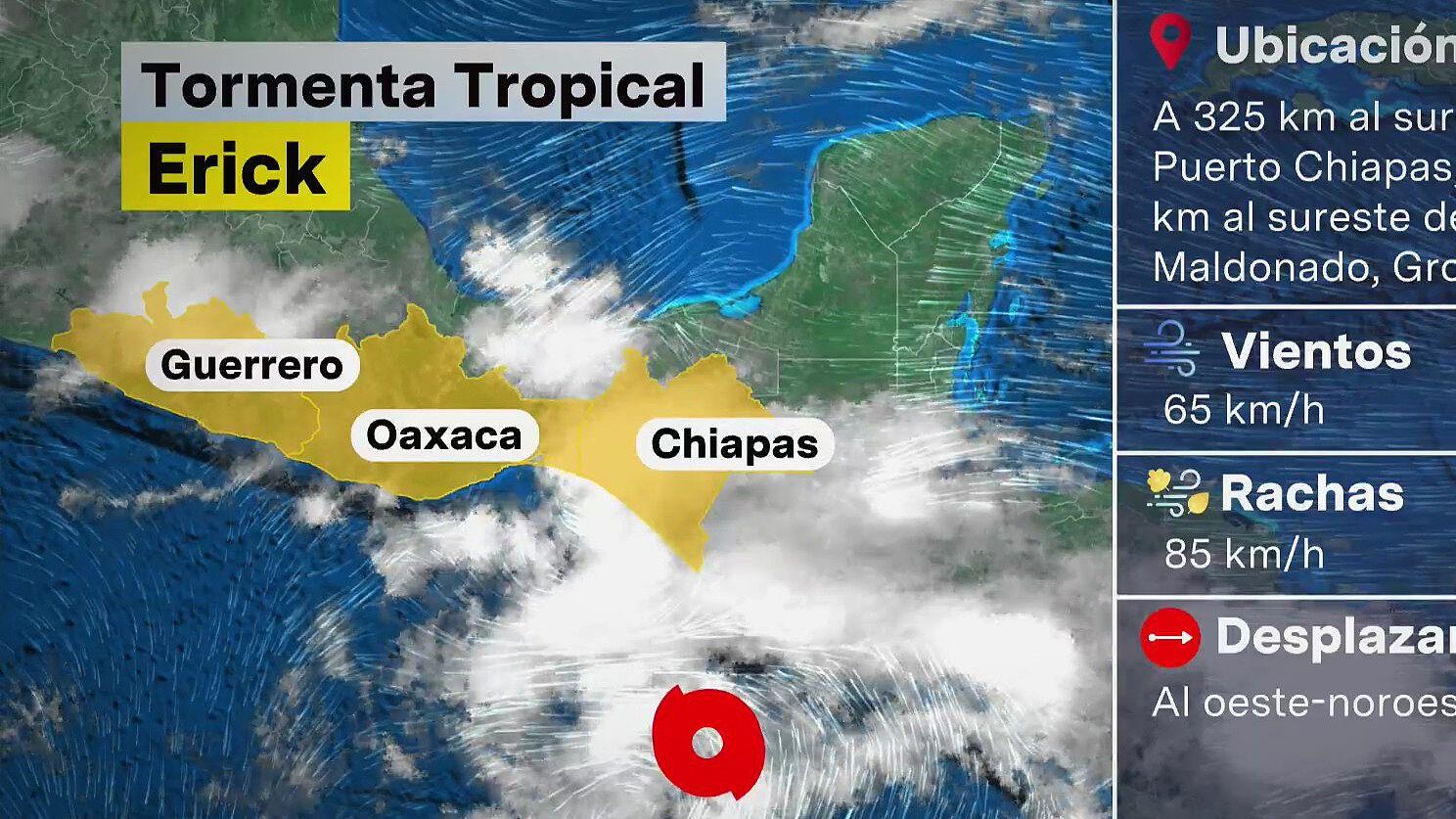 Huracán Erick 2025: Tormenta Tropical Erick ¿Cuál Será su Trayectoria? | N+