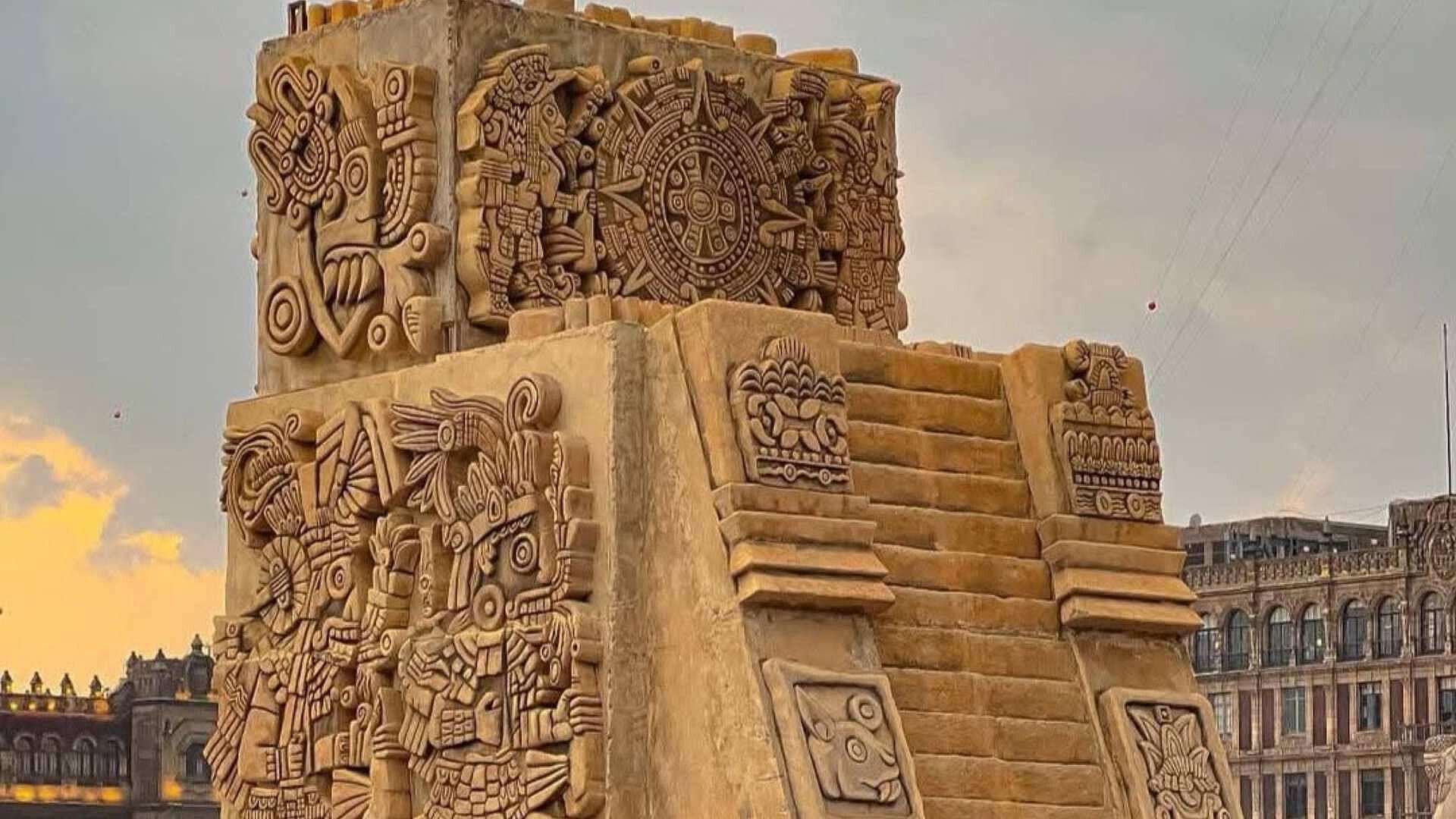 Develan Réplica del Teocalli de la Guerra Sagrada Junto a Palacio ...