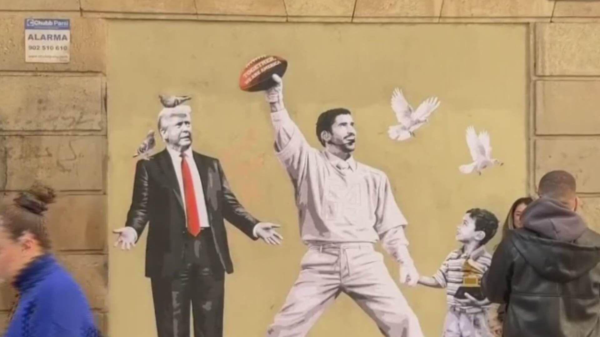 Mural de Bad Bunny y Donald Trump en Barcelona se Hace Viral | N+ Video ...