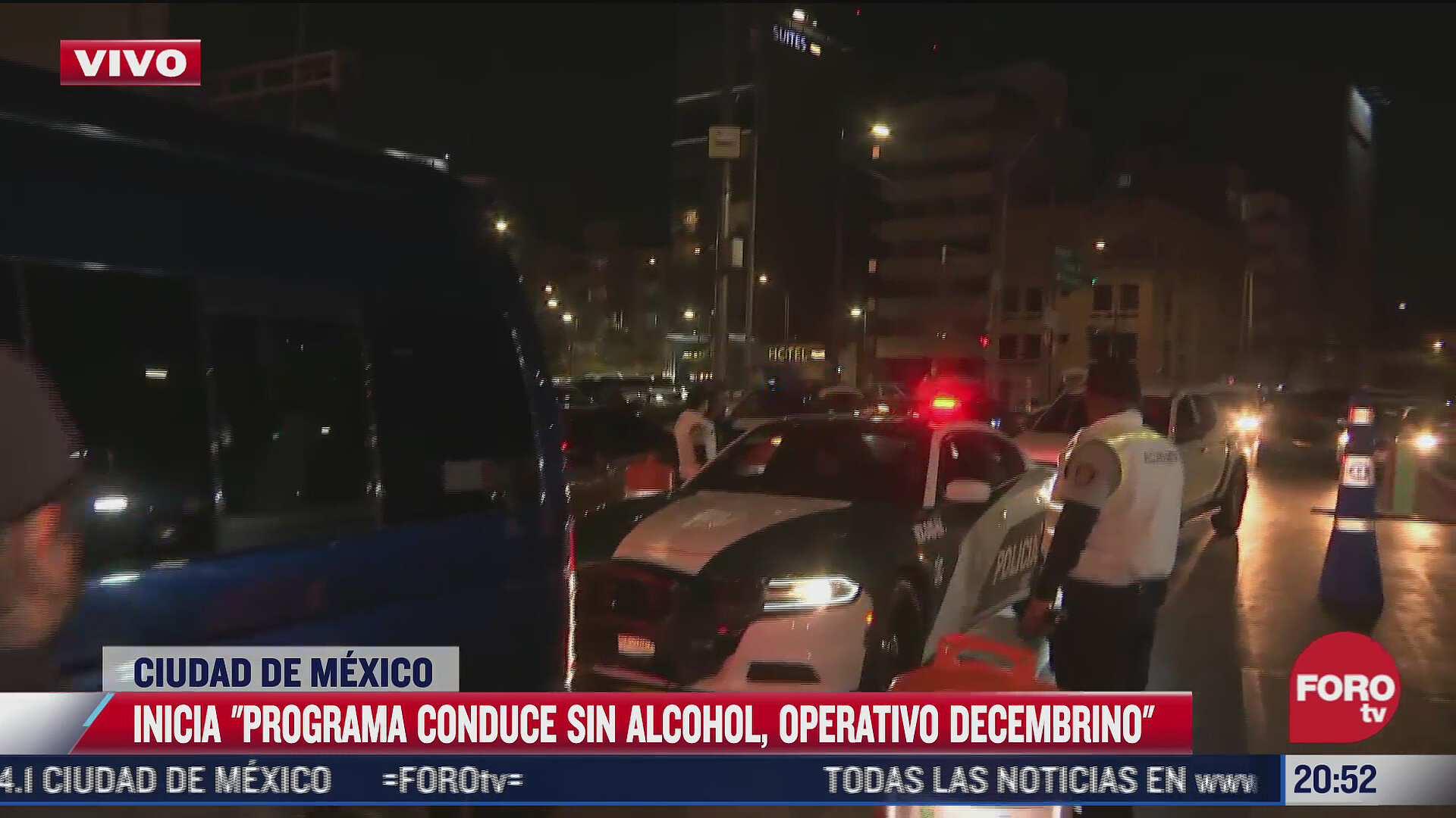 Inicia programa “Conduce sin alcohol” decembrino en la CDMX