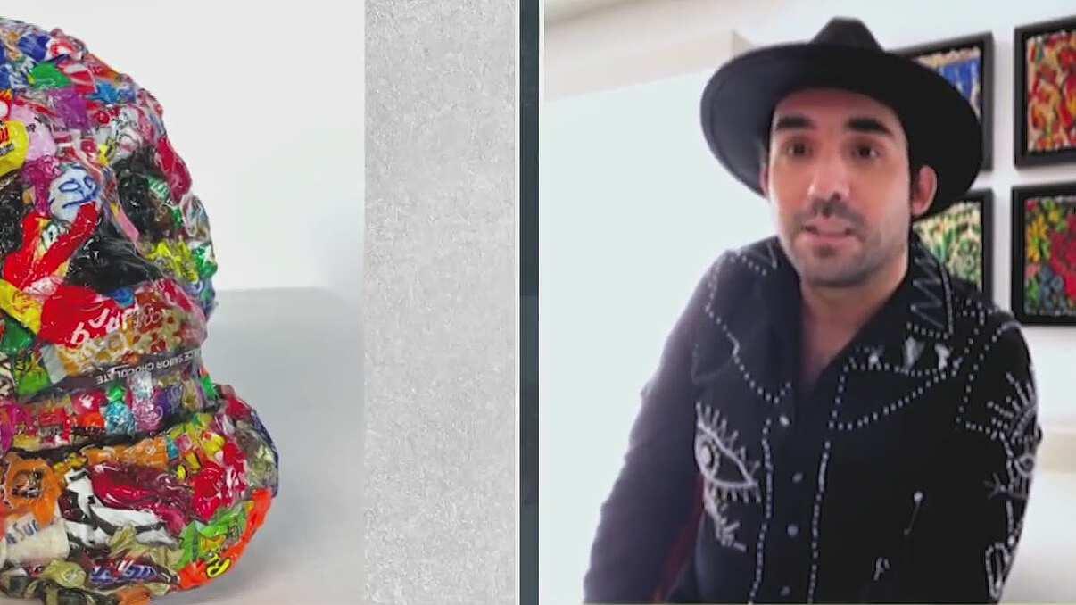 Pablo Llana, el artista plástico que crea obras para reflexionar sobre la obesidad