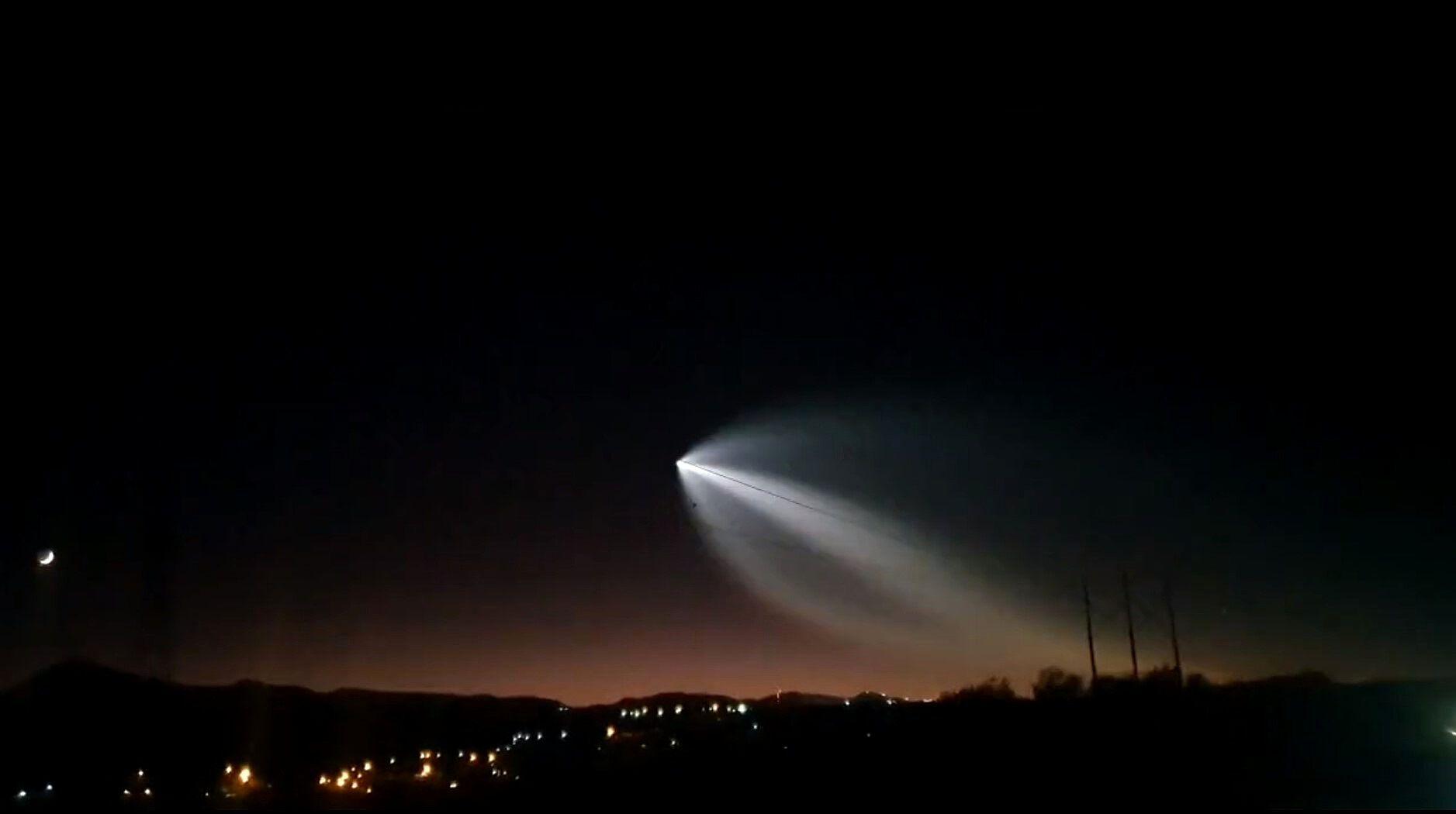 Así se Vio el Cohete Falcon 9 desde México