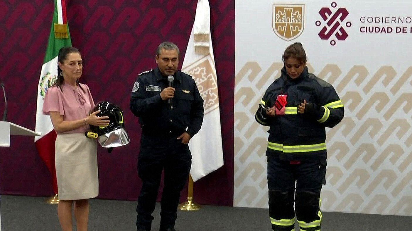 Sheinbaum Presenta Trajes con Nanotecnologia para Bomberos | N+