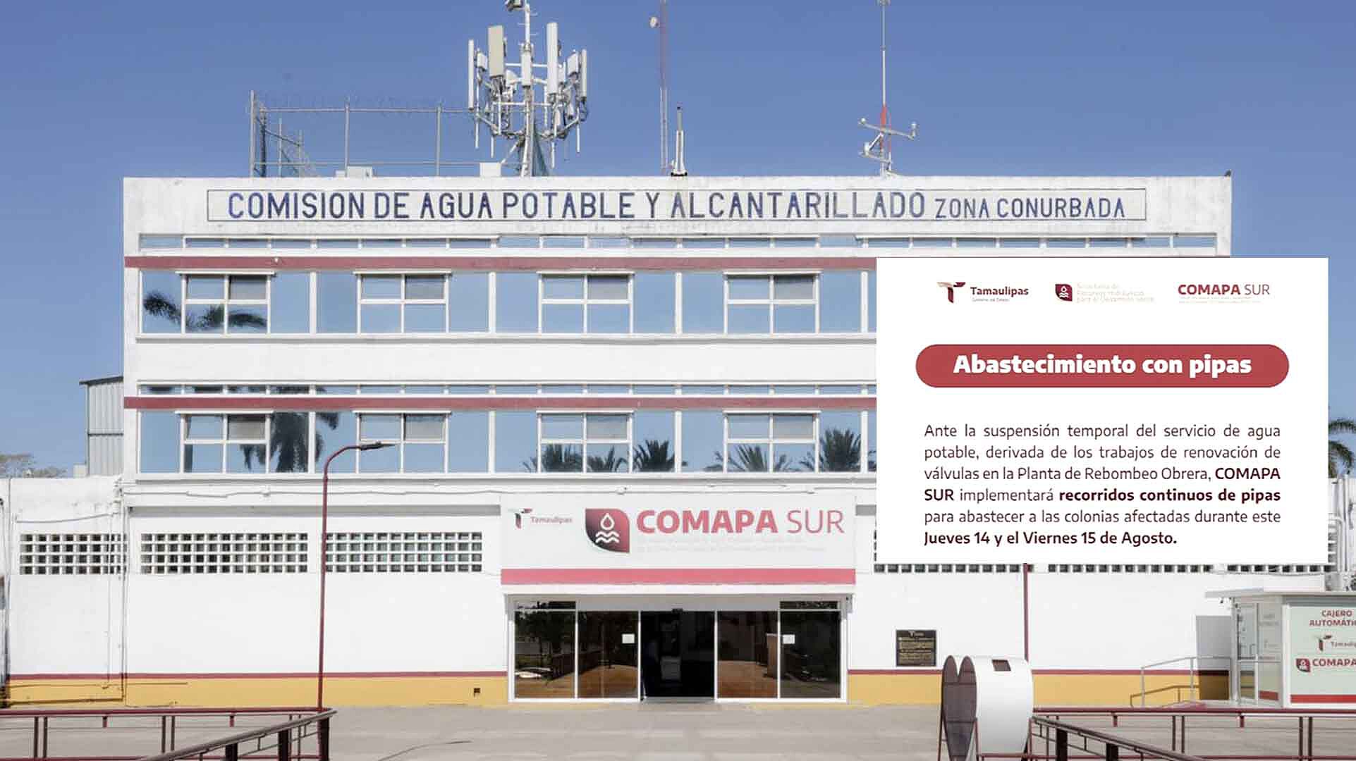 Activan Servicio de Pipas en Colonias Afectadas por Corte de Agua en Tampico y Madero | N+